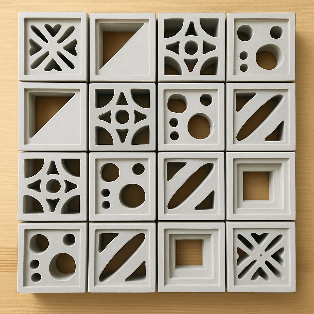 Mixed 200mm x 200mm x 60mm Vent Blocks – Decorative Collection - Vent ...